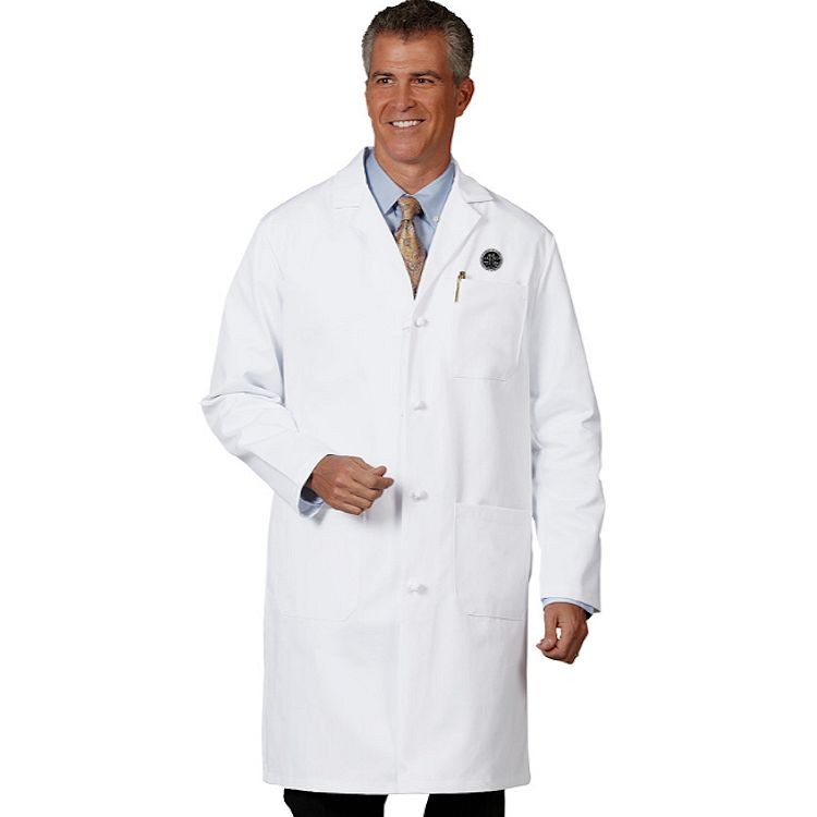 423 Fashion Seal Men's Sanforized Cotton Twill Knee Length Lab Coat - 3 ...